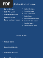 CCS Leave Rules Overview 1972 | PDF | Parental Leave | Sick Leave
