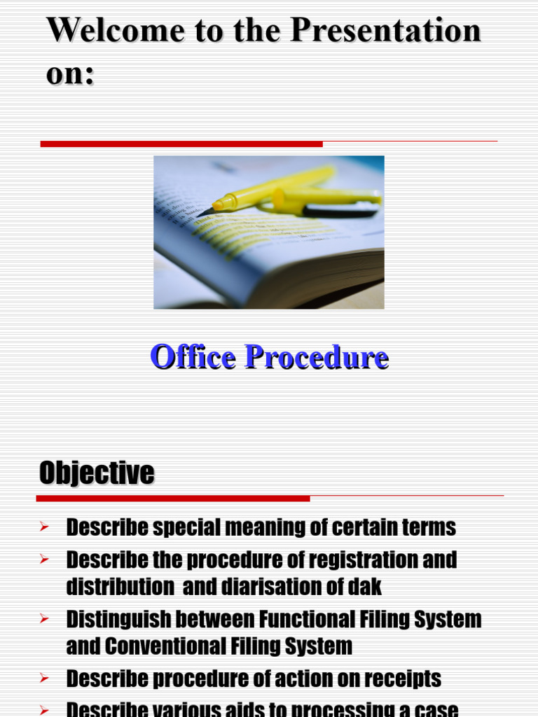 Office Procedure | PDF