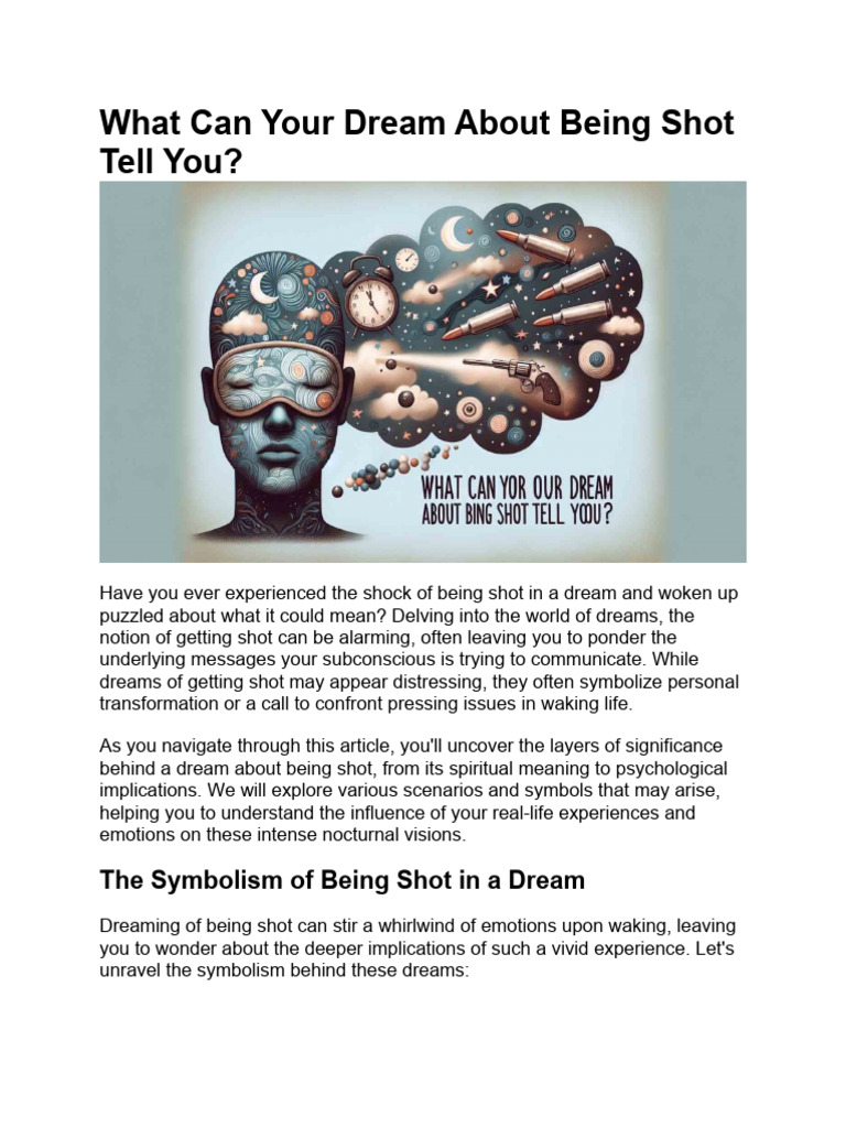 Dream About Being Shot | PDF | Psychological Trauma | Dream