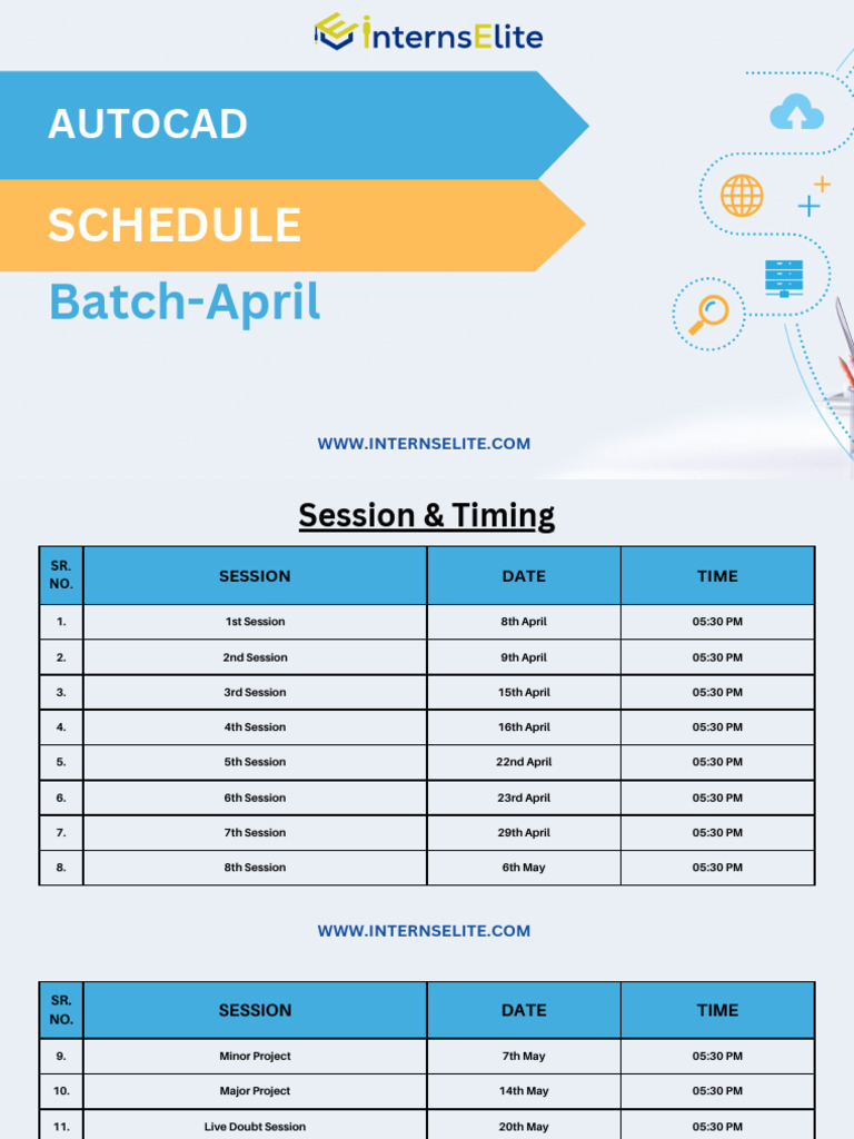 April 2023 AutoCAD Session Schedule | PDF
