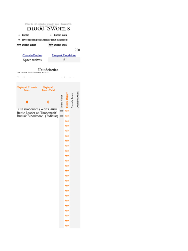 Blank Crusade Roster v2 - 0 | PDF | Military