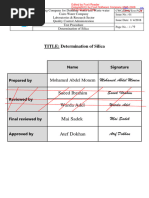 Silica Testing Method in Water | PDF | Spectrophotometry | Acid