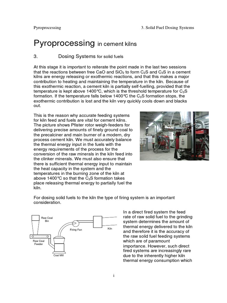 Pyro 3. Solid Fuel Dosing Systems | PDF | Cement | Fuels
