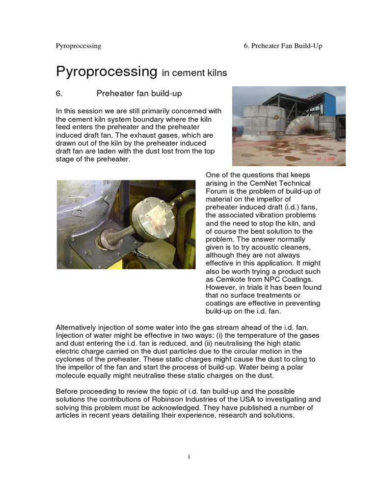 Pyro 6. Preheater Fan Build-Up | Download Free PDF | Gases | Dust