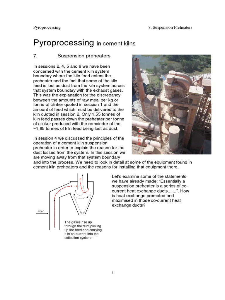 Pyro 7. Suspension Preheaters | PDF | Industrial Processes | Mechanical ...