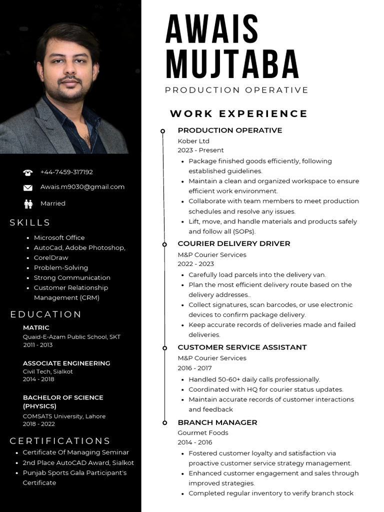 Awais Resume CV | PDF | Business