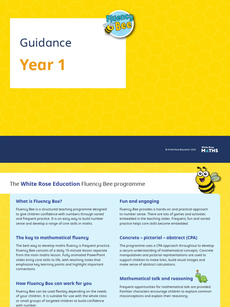 Fluency_Bee_guidance_Y1 | PDF | Learning | Cognitive Science