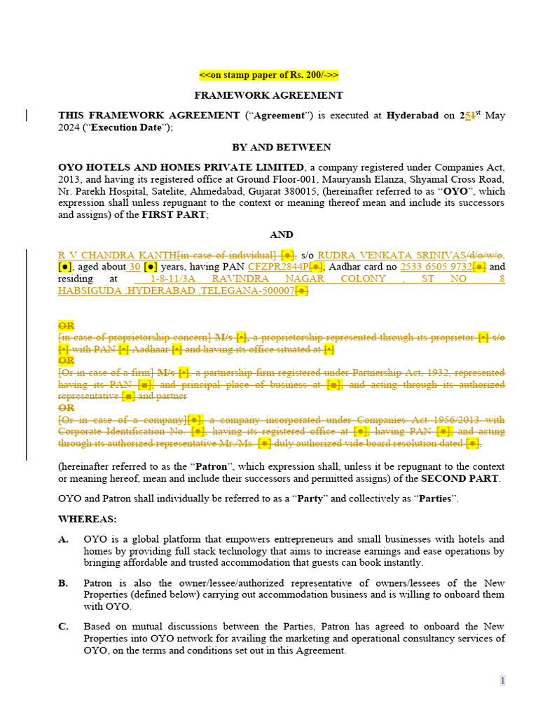 Framework Agreement | PDF | Arbitration | Private Law