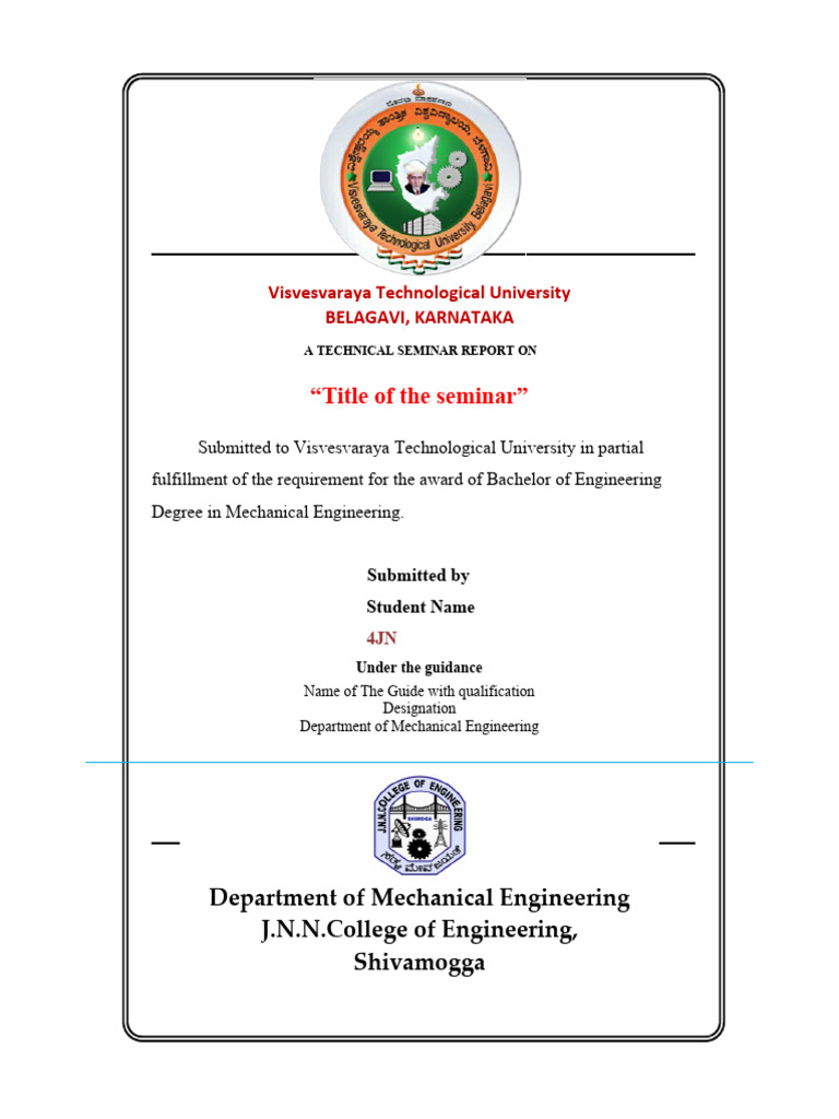Front Cover and Certificate Format | PDF
