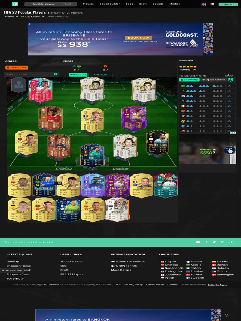 FIFA 23 Draft Simulator FUTBIN | PDF | Languages | Foreign Language Studies