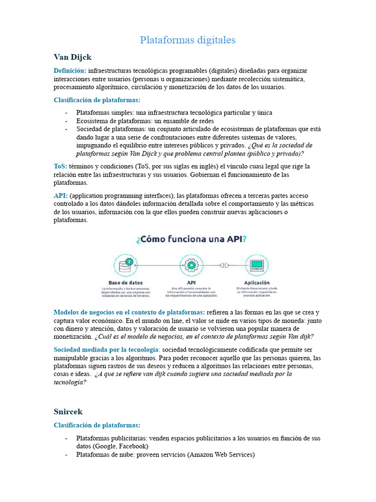 Clasificación y modelos de plataformas digitales | PDF | Internet ...