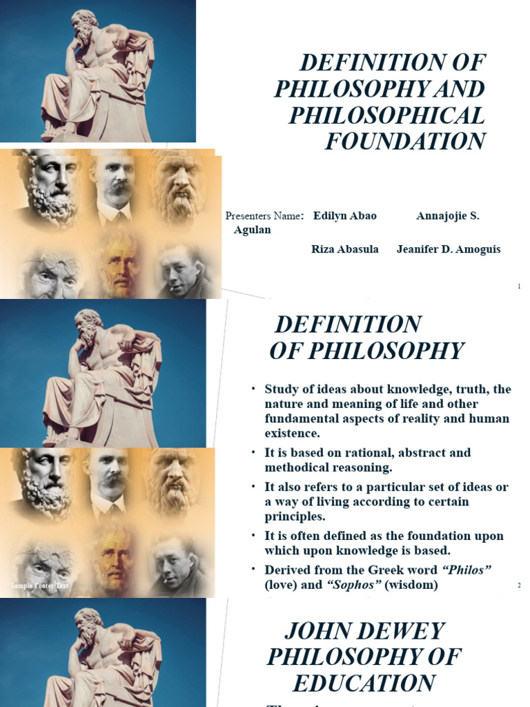 Group 1 - Definition of Philosophy and Philosophical Foundation | PDF ...