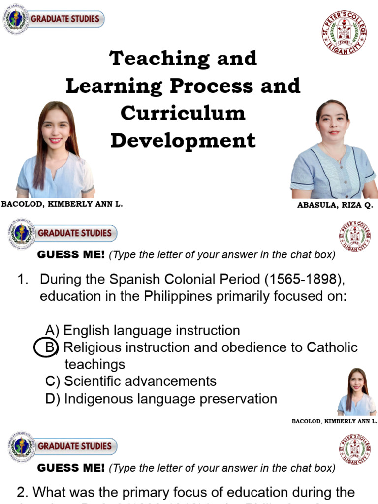 Teaching and Learning Process and Curriculum Development | PDF | Teachers | Curriculum