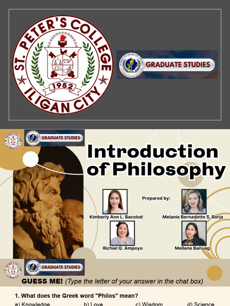 Group 2 - Introduction of Philosophy | PDF | Sophia (Wisdom ...