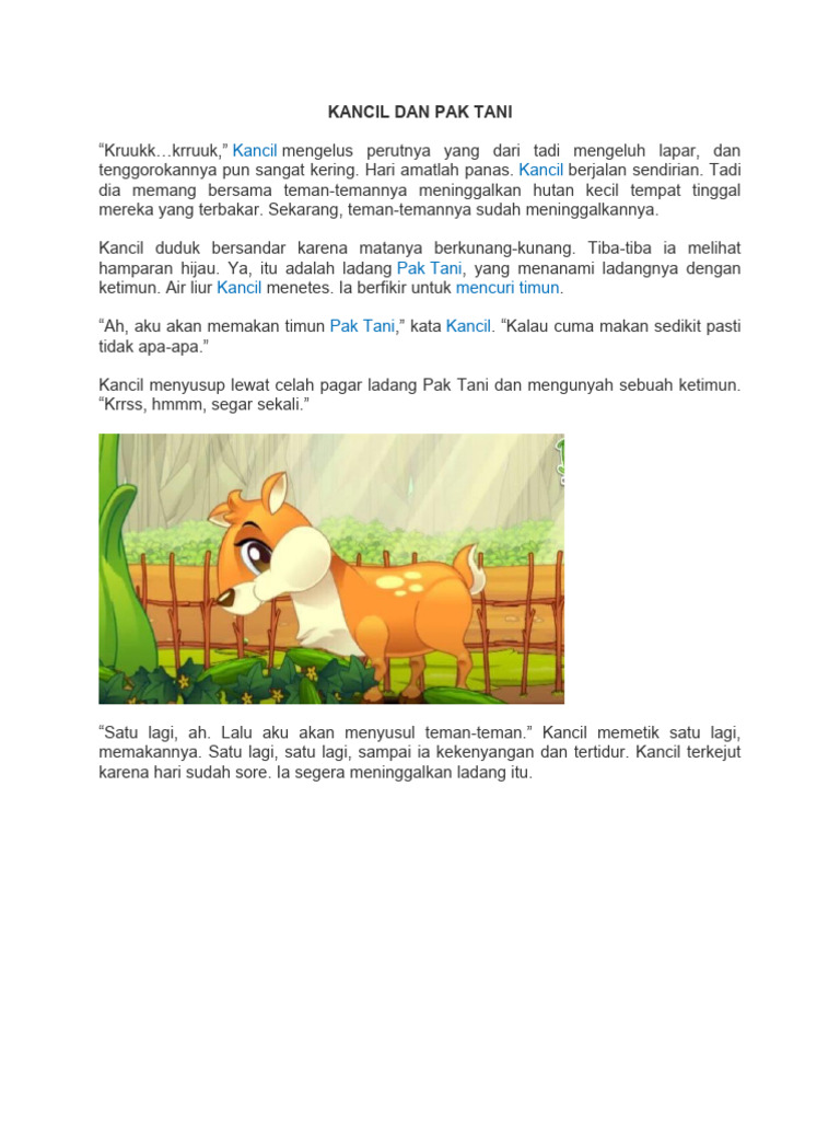 Kancil Dan Pak Tani | PDF