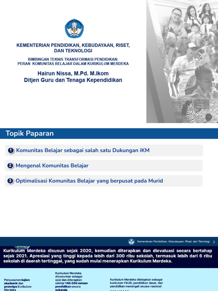Bimtek Transformasi Pendidikan - Peran Kombel Dalam IKM | PDF | Bisnis | Seni