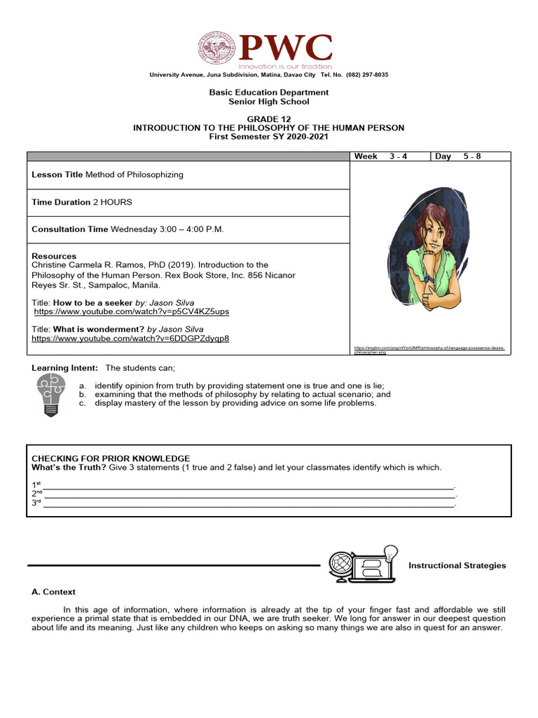 Bedmodules2 Philo | PDF | Existentialism | Truth