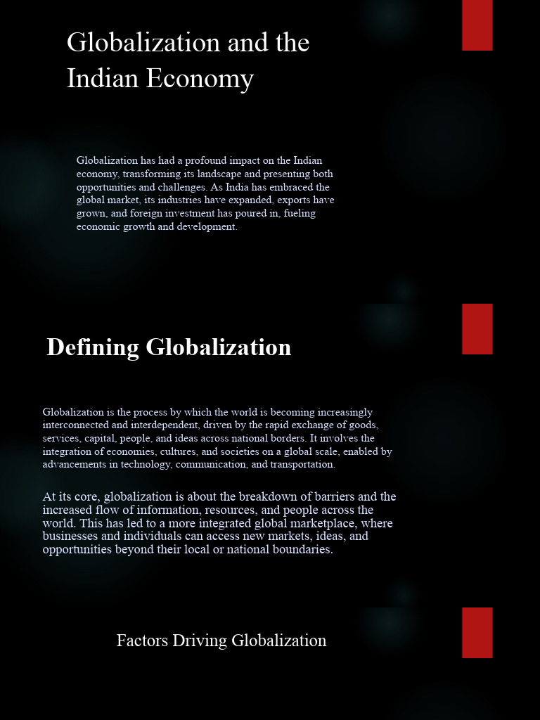 Globalization and The Indian Economy | PDF | Globalization | Economy Of India