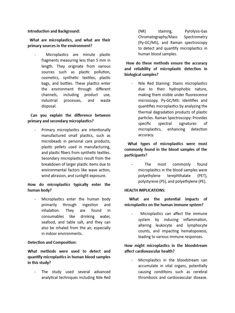 SRA Possible Questions | PDF | Plastic | Inflammation