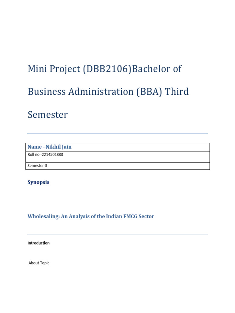 Mini Project | PDF | Retail | Data Analysis