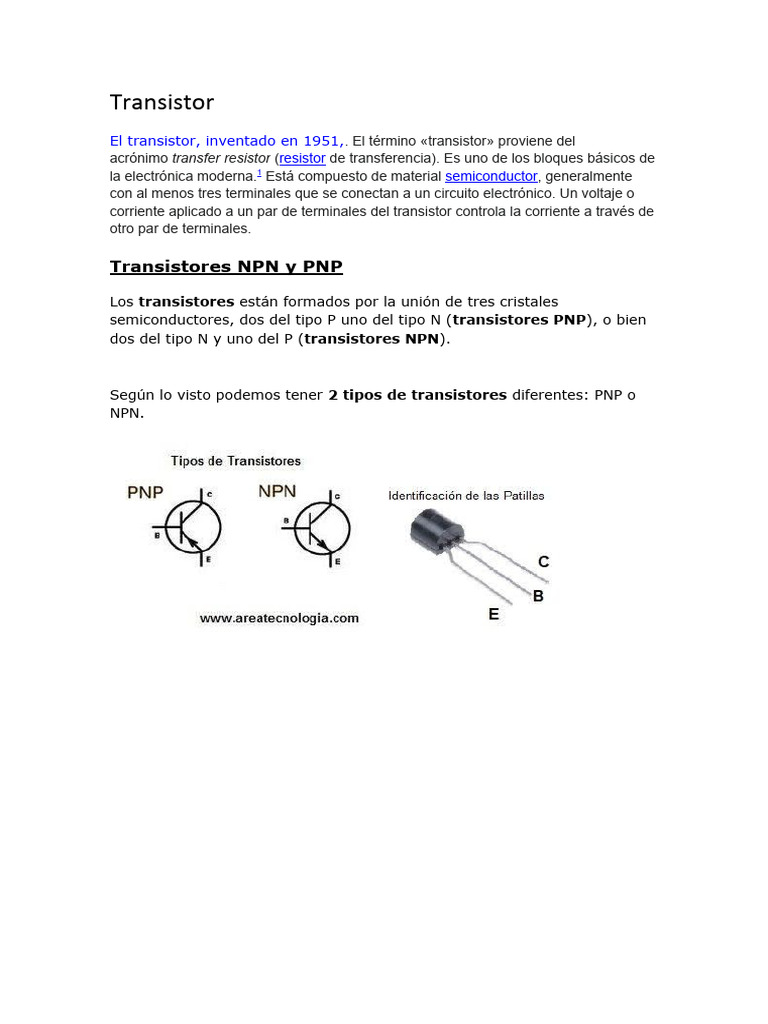 Transistor | PDF | Transistor | Transistor de unión bipolar