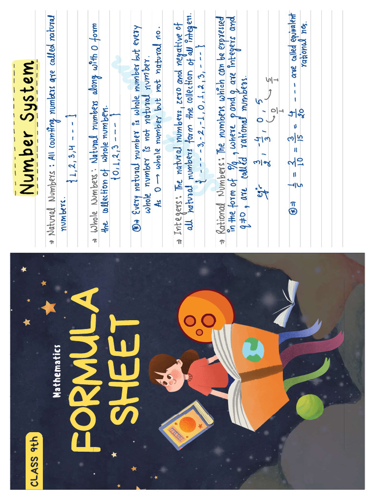 Formula Sheet Math | PDF
