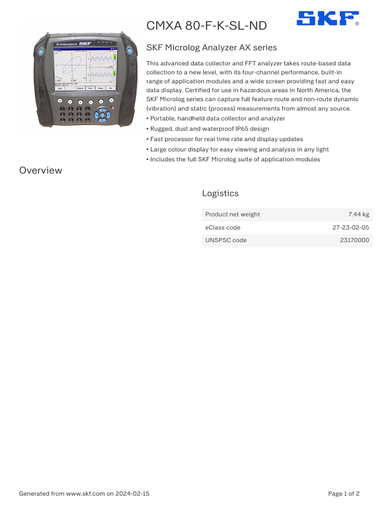SKF CMXA 80-F-K-SL-ND Specification | PDF | License | Copyright