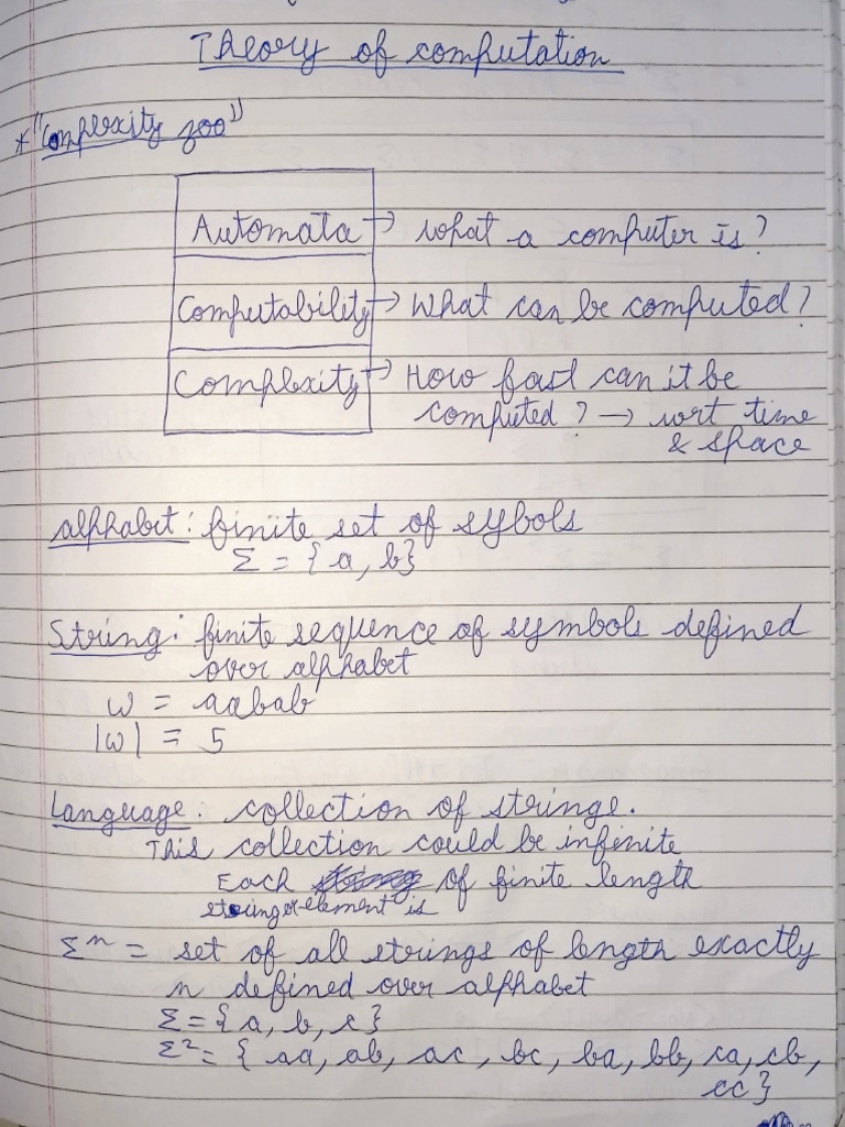 Toc Notes Minor | PDF