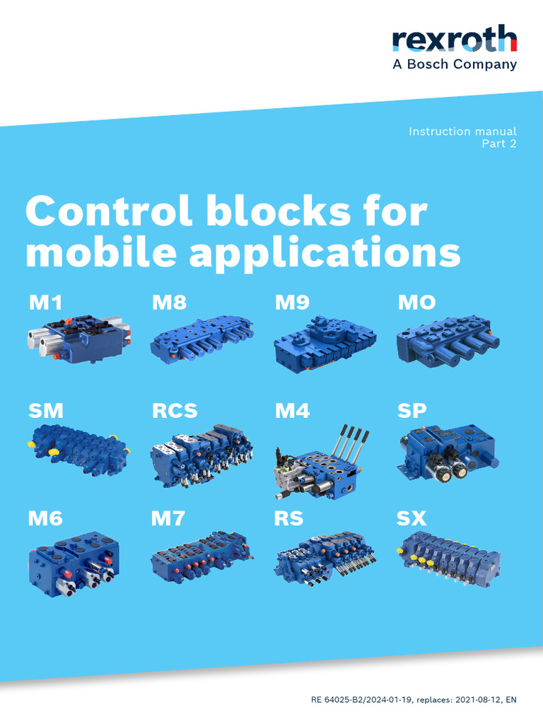 Control Blocks For Mobile Applications: M1 M8 M9 MO | PDF | Screw | Valve
