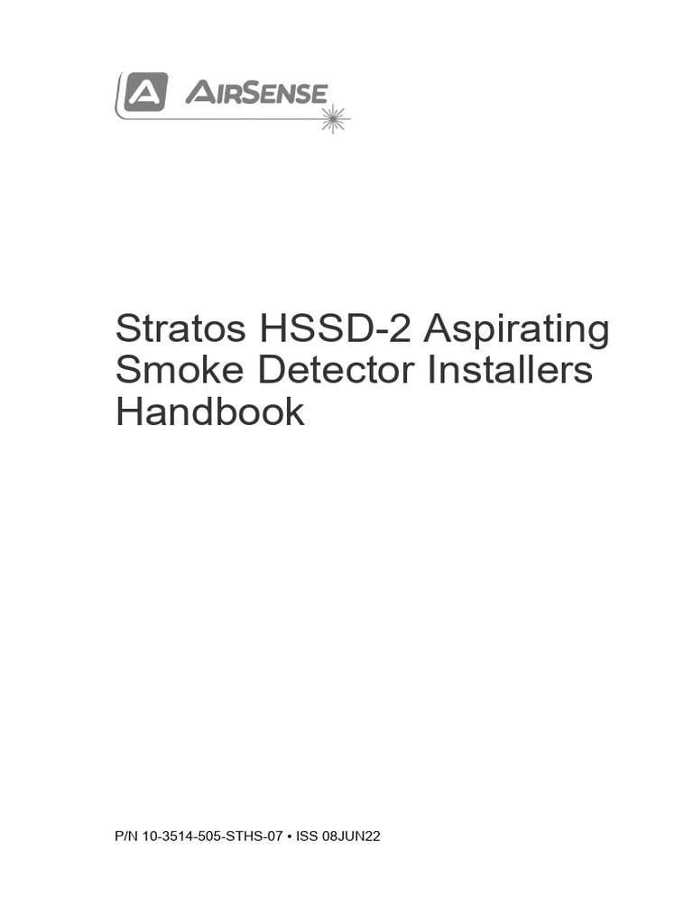 Aspirating Smoke Detector Installers Handbook | PDF | Pipe (Fluid ...