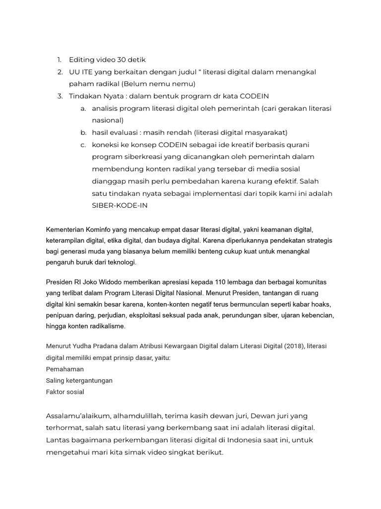 Skript Presentasi | PDF