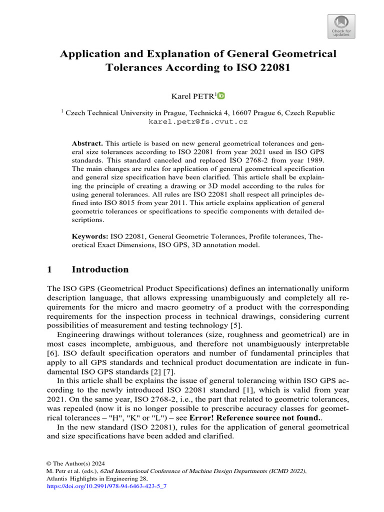 Application and Explanation of General Geometrical Tolerances According ...