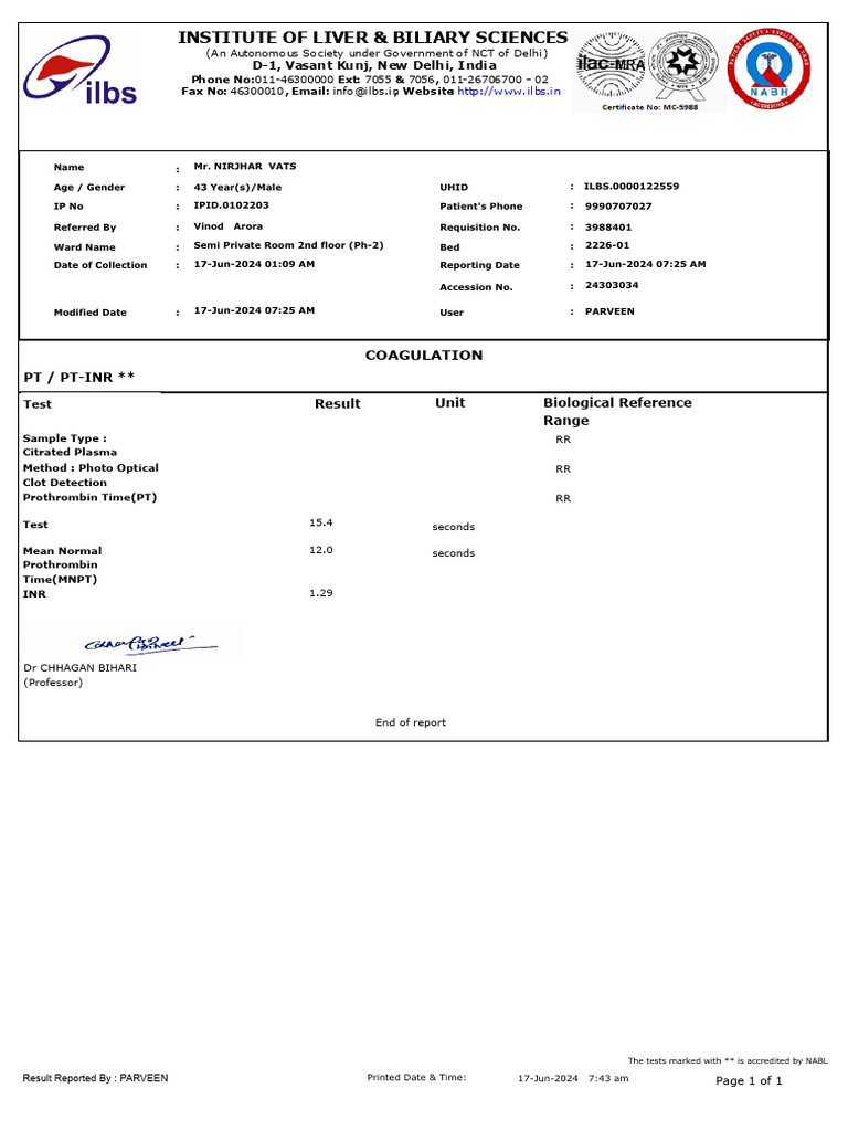 Institute of Liver & Biliary Sciences: Coagulation | PDF | Medicine ...