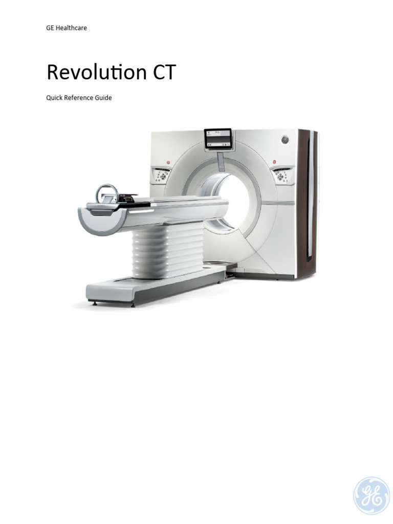Quick Reference Guide (RevolutionCT) | PDF