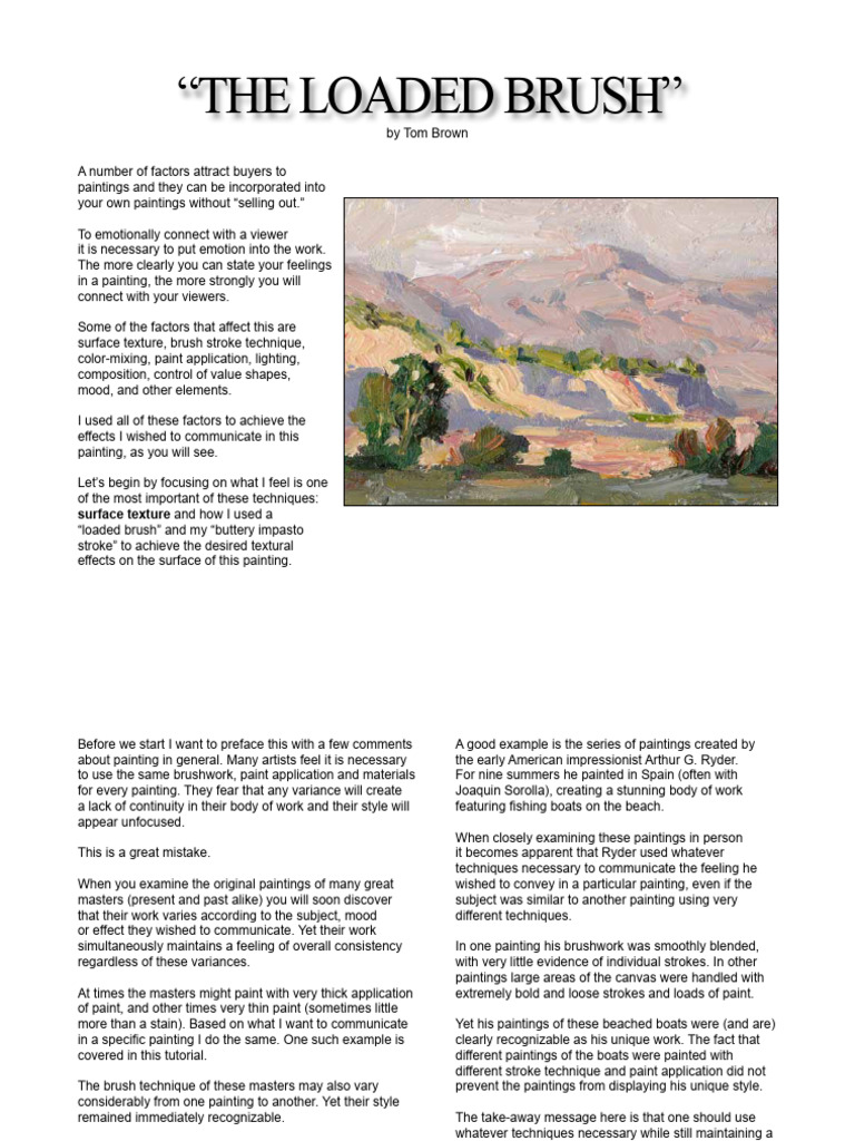 The Loaded Brush | PDF | Paintings | Paint