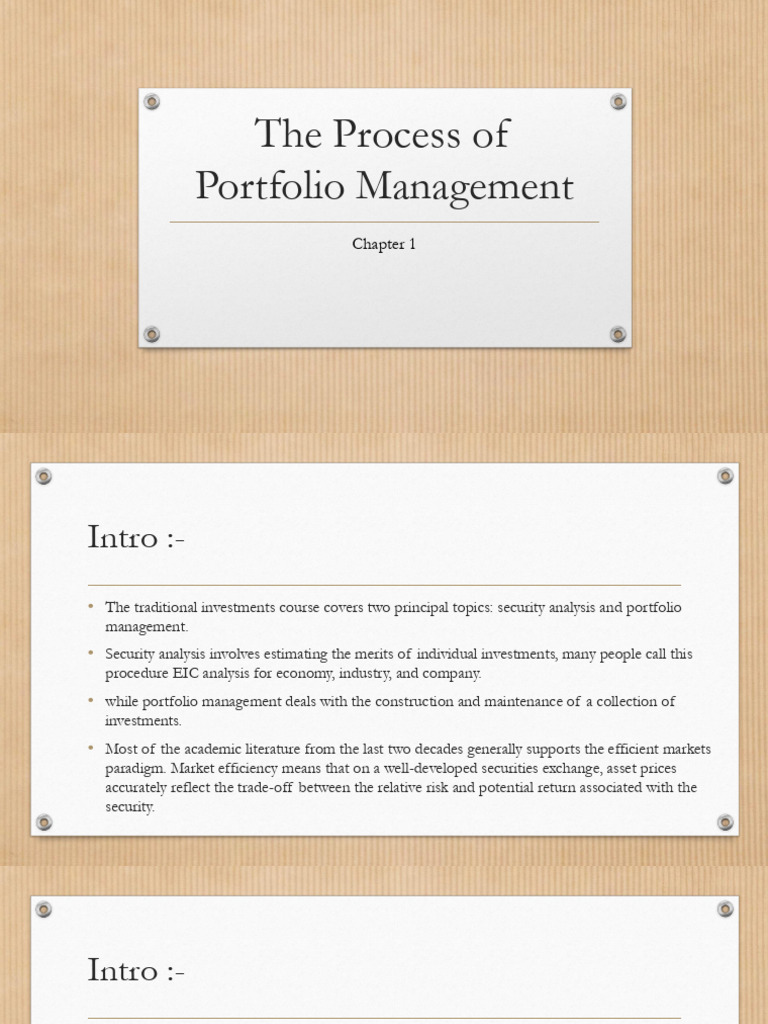 Chapter 1 Portfolio Construction Robert A. Strong | PDF | Investing ...