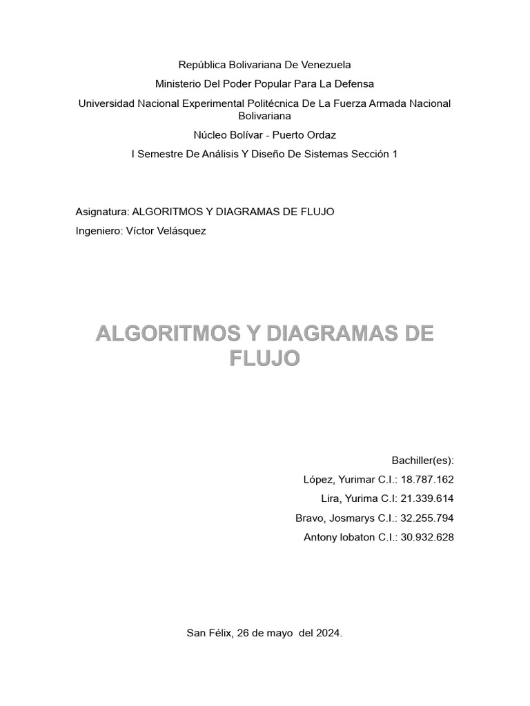 ALGORITMOS Y DIAGRAMAS DE FLUJO | Descargar gratis PDF | Algoritmos | Programación de computadoras