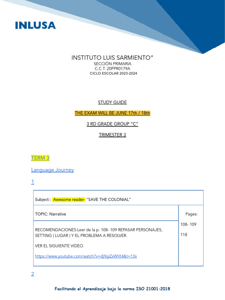 Study Guide Third Grade | PDF | Ciencia y matemáticas