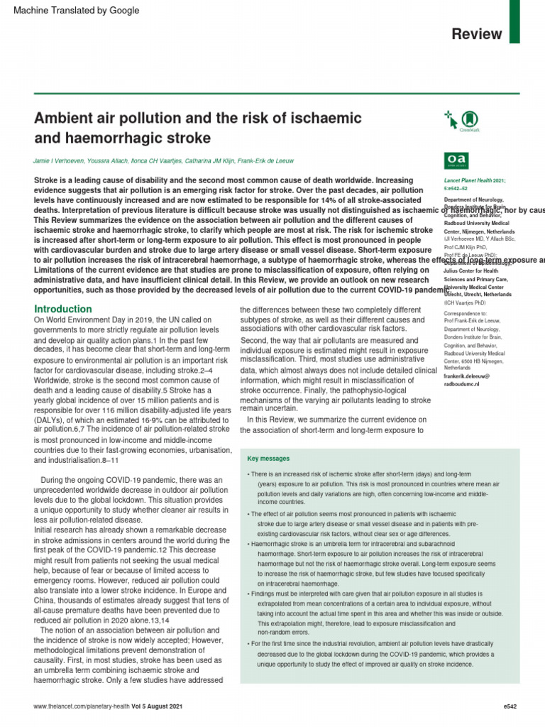 Acv 1 | PDF | Air Pollution | Stroke
