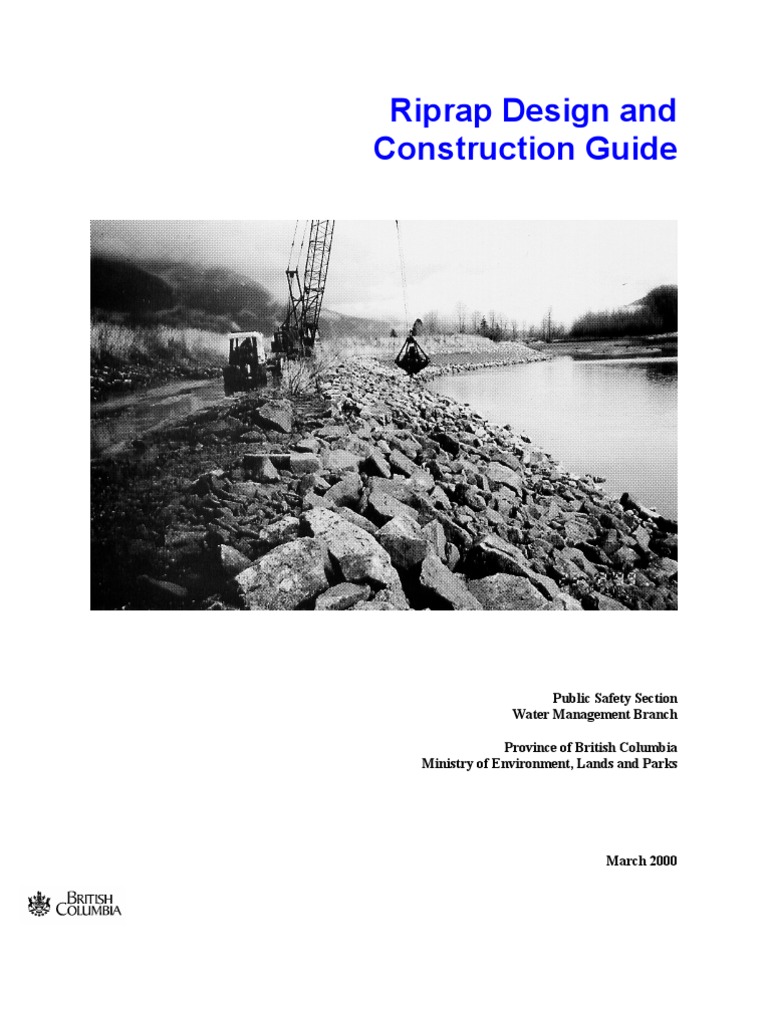 Riprap Design and Construction Guide | PDF | Levee | Erosion