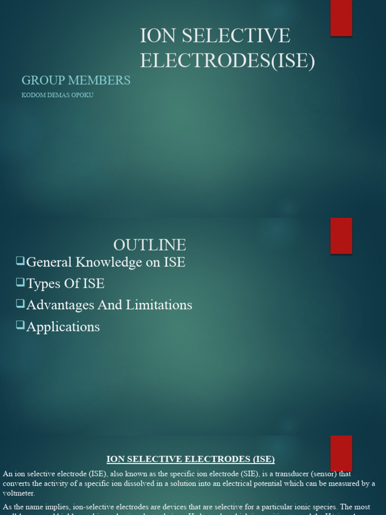 Ion Selective Electrodes (Ise) | PDF | Ph | Ion