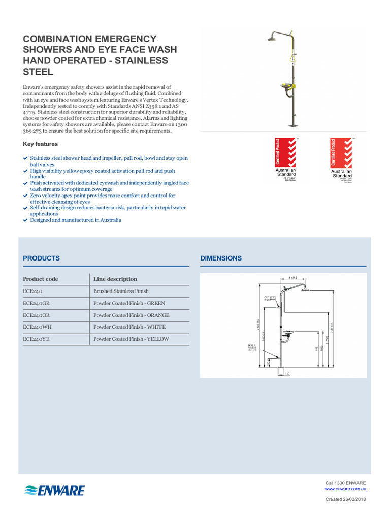 Enware ECE240 | PDF | Plumbing | Shower