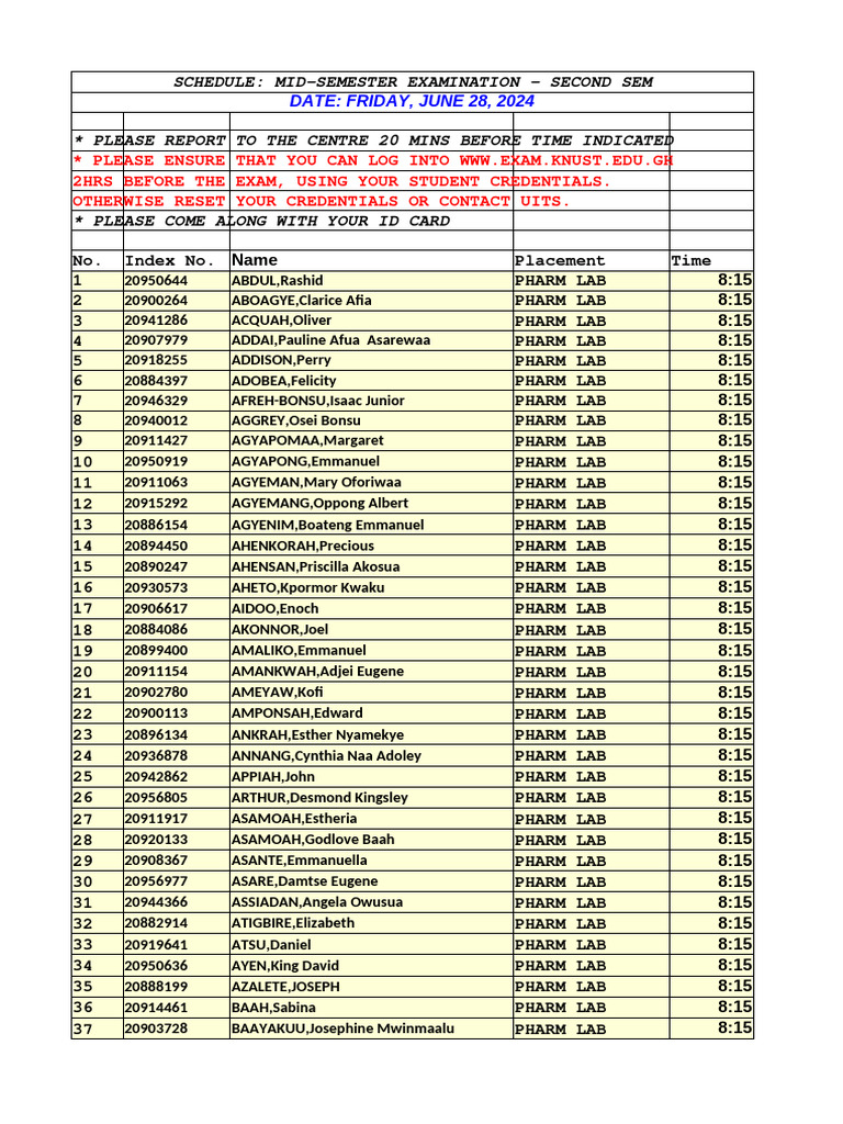 1 - 2. Math 266 - C2 - Schedule-Endofsem - 24 | PDF