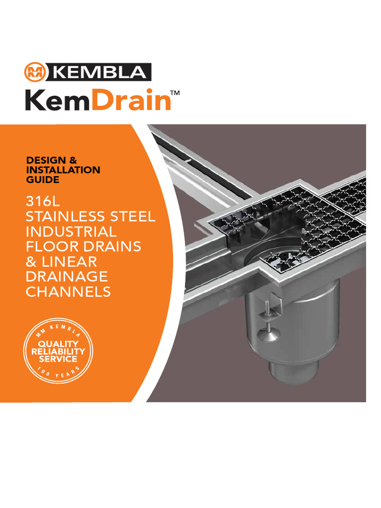 KemDrain Stainless Design Installation Guide | PDF | Stainless Steel ...