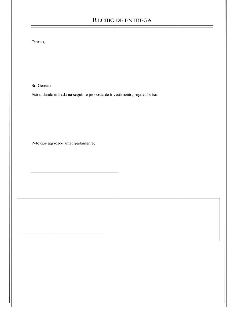 Recibo de Entrega | PDF