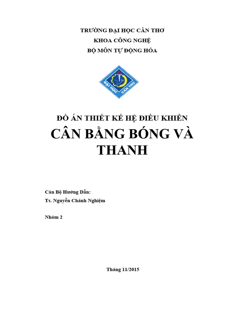 [123doc] Do an Thiet Ke He Dieu Khien Can Bang Bong Va Thanh | PDF