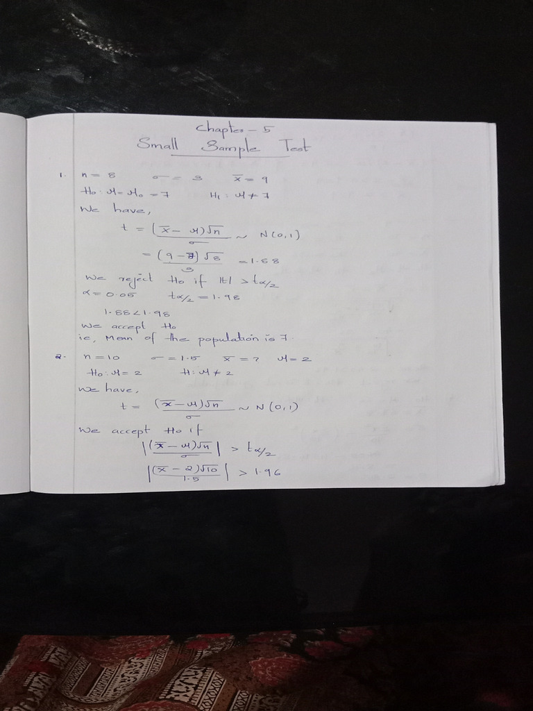 Small Sample Test | PDF