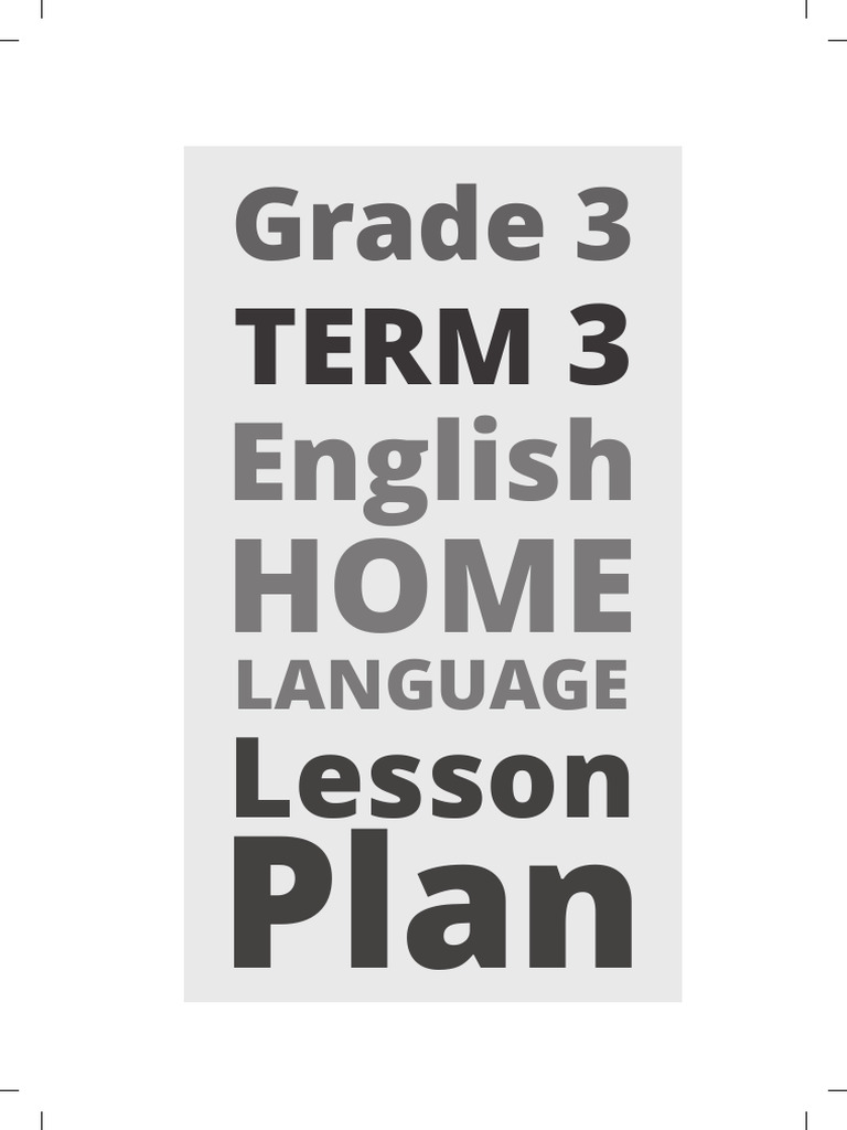 GR 3 Term 3 2020 HL English Lesson Plan | PDF | Phonics | Reading ...