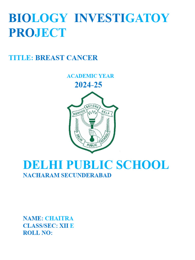Biology Investigatoy Project | PDF | Breast Cancer | Cancer