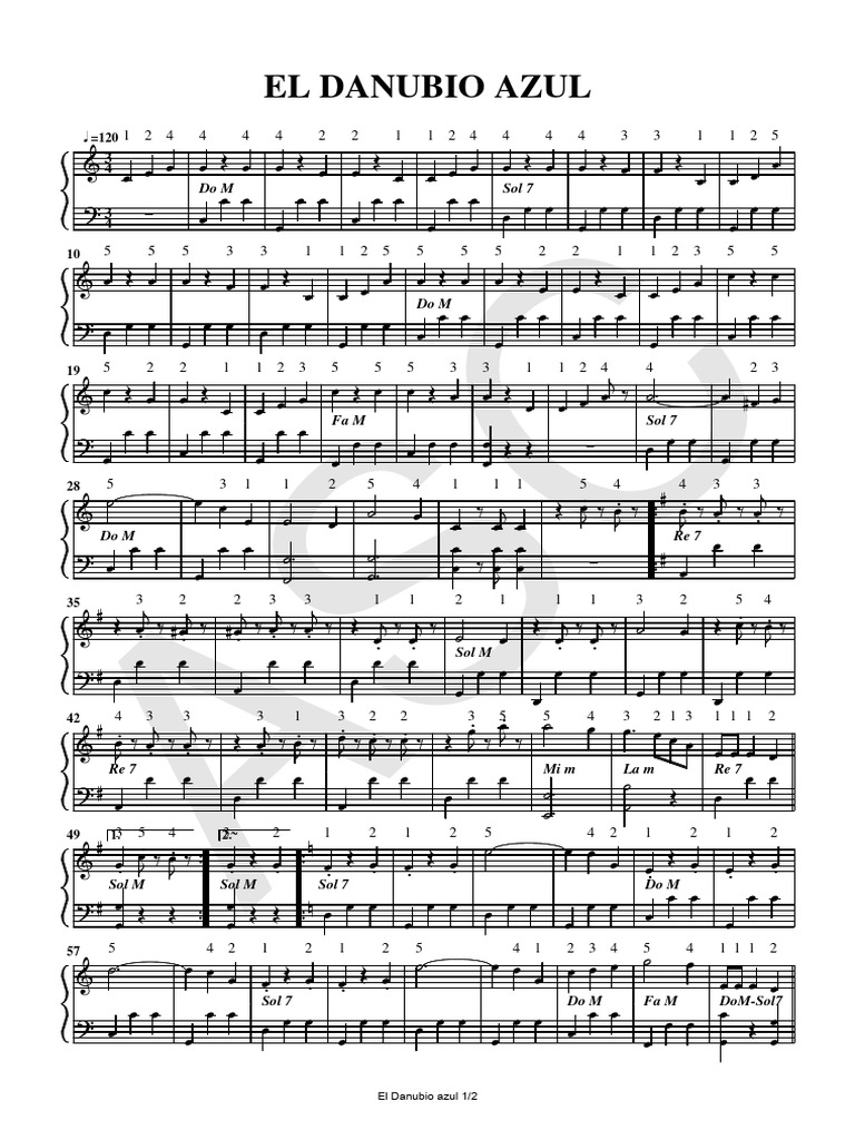 Partitura de "El Danubio Azul" | PDF